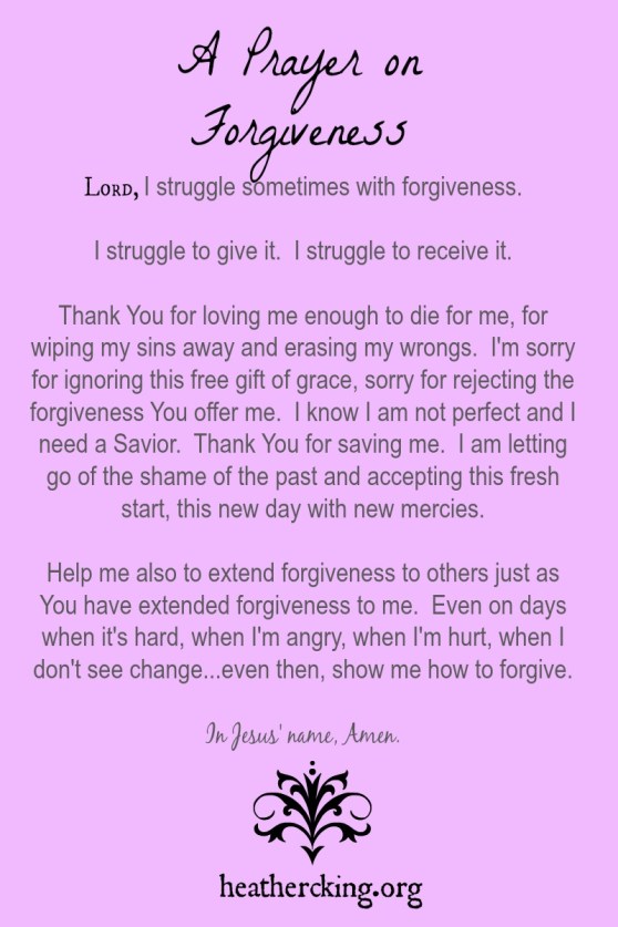25 Bible Verses and a Prayer on Forgiveness – Heather C. King – Room to ...